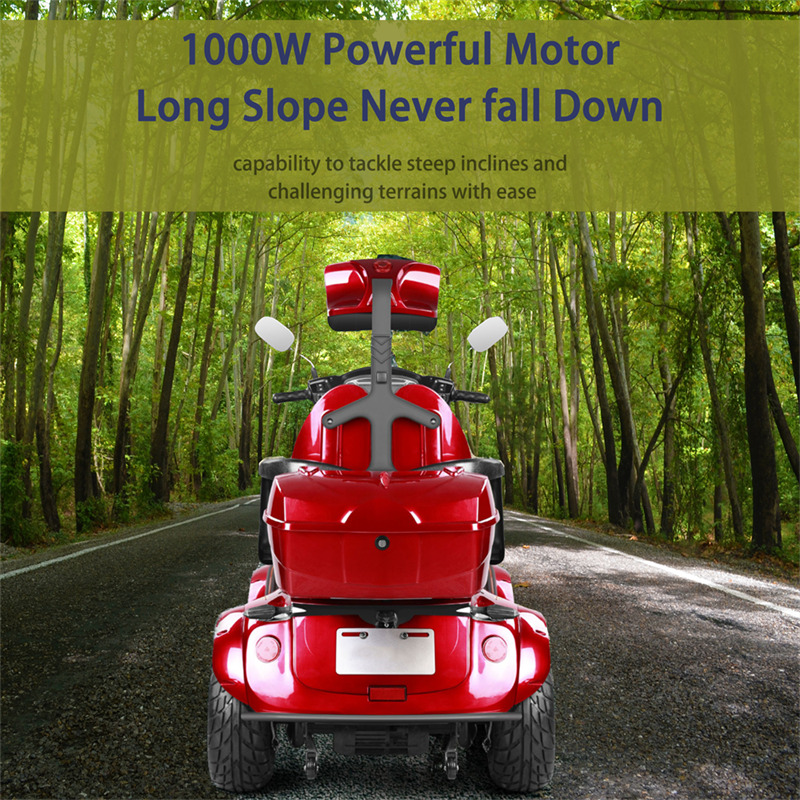 1000W 60V 20AH Four wheel Travel Mobility Scooter battery Motor fit ...