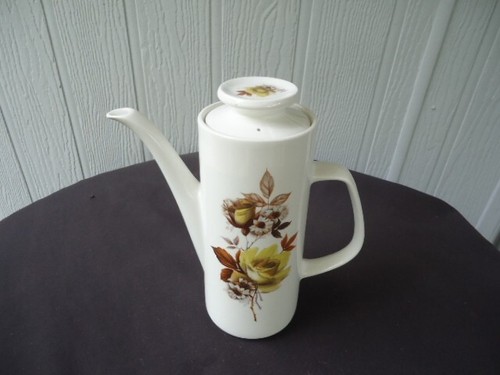 vintage retro j & g j&g meakin studio coffee pot floral England mid ...