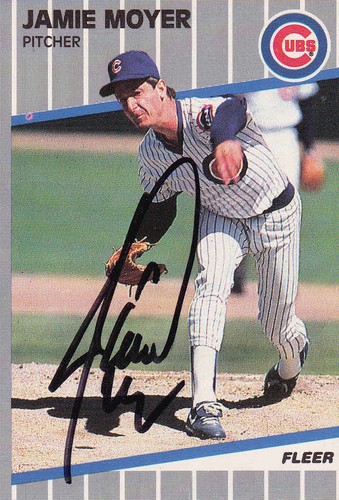 JAMIE MOYER SIGNED 89 FLEER CARD CUBS,MARINERS,ORIOLES | eBay