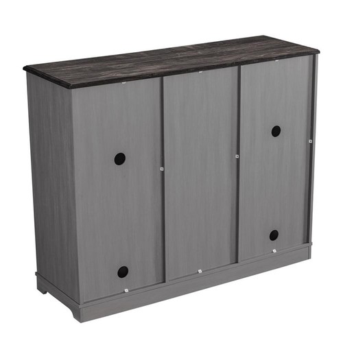Pemberly Row 47 in. Gray Wood Bar Cabinet w/ Brushed Nickel Knobs | eBay