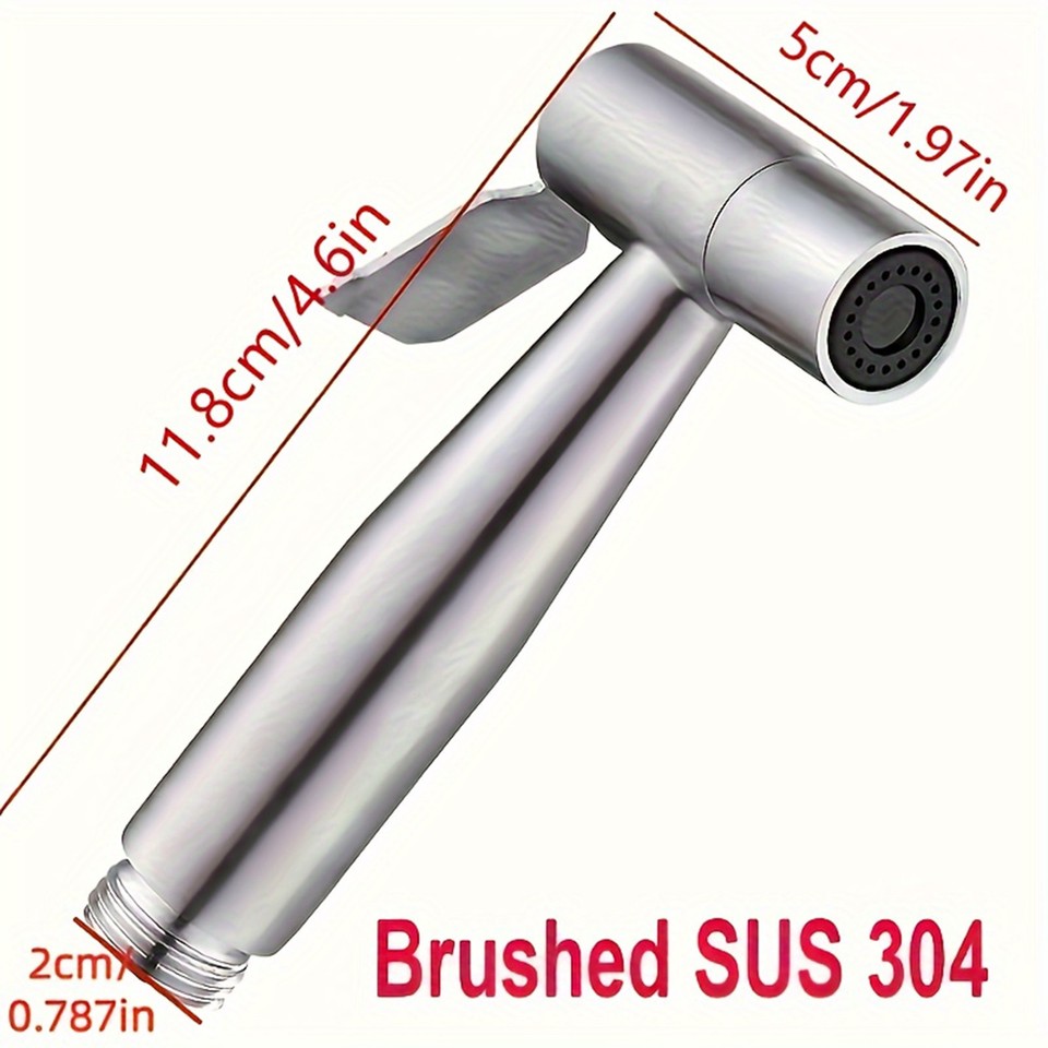 304 Stainless Steel Handheld Bidet Sprayer Portable Toilet Bidet Tap ...