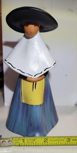 Hand Modeled & Painted Majorca Spain Artist Signed Clay Pottery Woman ...