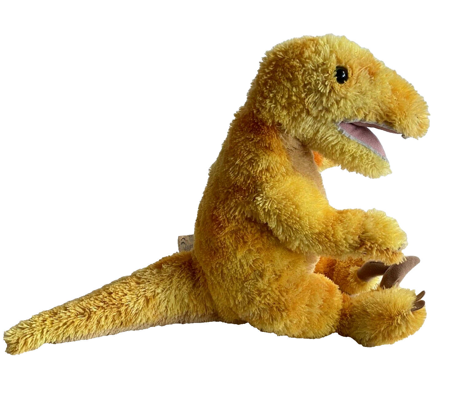 Yellow Orange Raptor Dinosaur Stuffed Animal Plush BAB Workshop ...