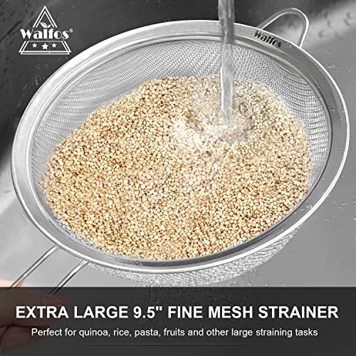 Extra Fine Mesh Strainer Set Of 4 9.5" 7" 4.7" 2.8" Stainless Steel 30 ...