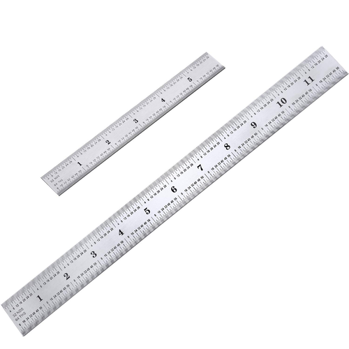 2 Pack Stainless Steel Ruler Machinist Engineer Metric Ruler with ...