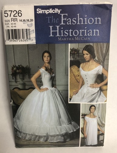 NEW Fashion Historian Simplicity Pattern Martha McCain 5726 RR 14-20 ...