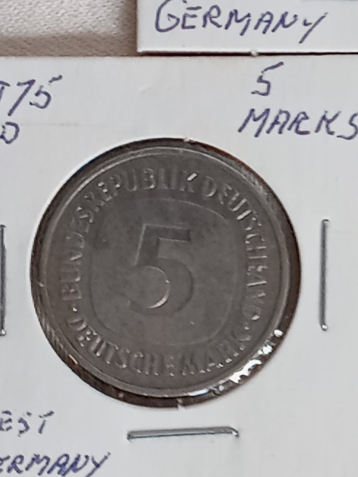 1975 - 1977 West Germany Five Mark Coins, lot of 7 - 2225 | eBay