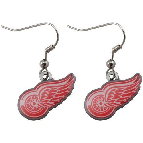 Detroit Red Wings Earrings Dangle Series 2 W/TEAM LOGO NHL Official ...