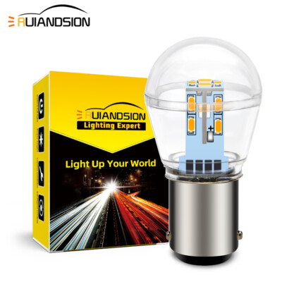 Ruiandsion Warm BA15D LED Bulb 10V-30V Globe 16SMD Signal Lamp/Rear ...