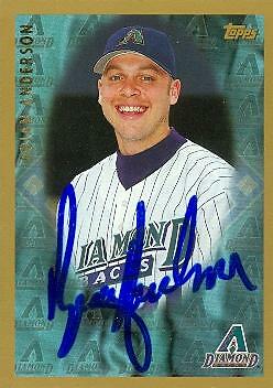 Brian Anderson autographed Baseball Card (Arizona Diamondbacks) 1998 ...