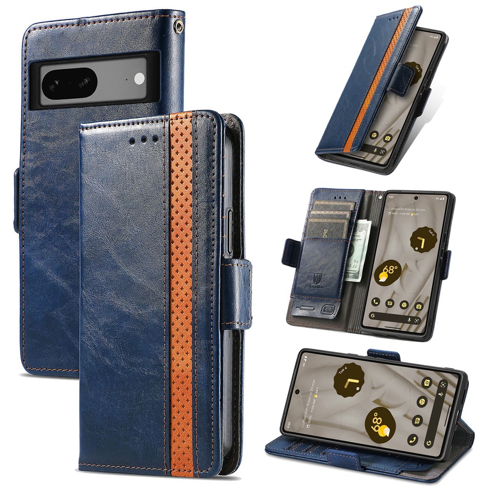 Premium Leather Wallet Case for Google Pixel 9 Pro XL 9 8 7 Pro 6 Pro ...