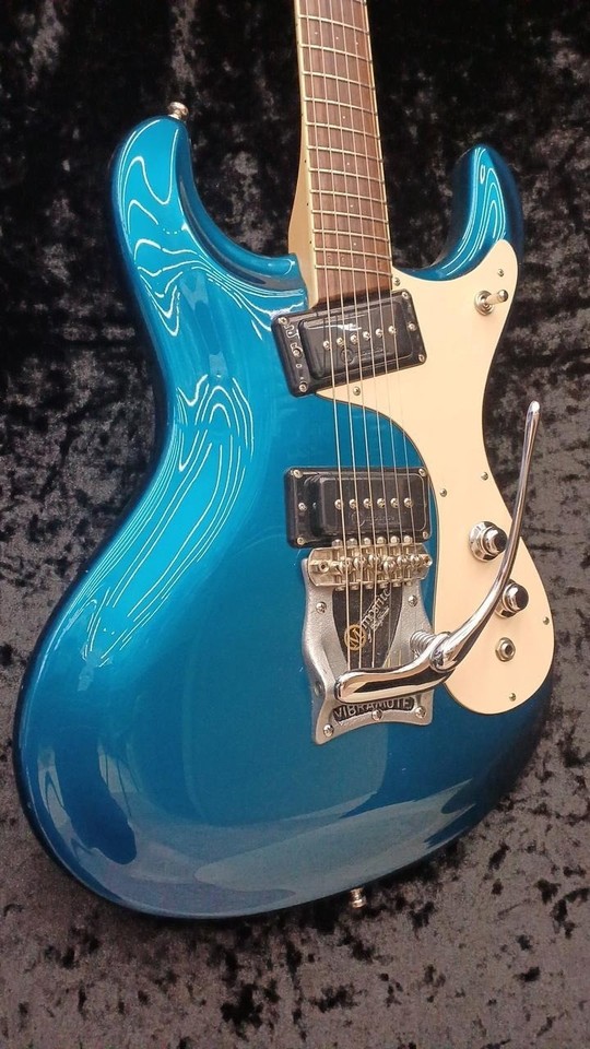 Mosrite Custom Shop 65 Semie Moseley Custom Brew Metallic Blue USA 2017 ...