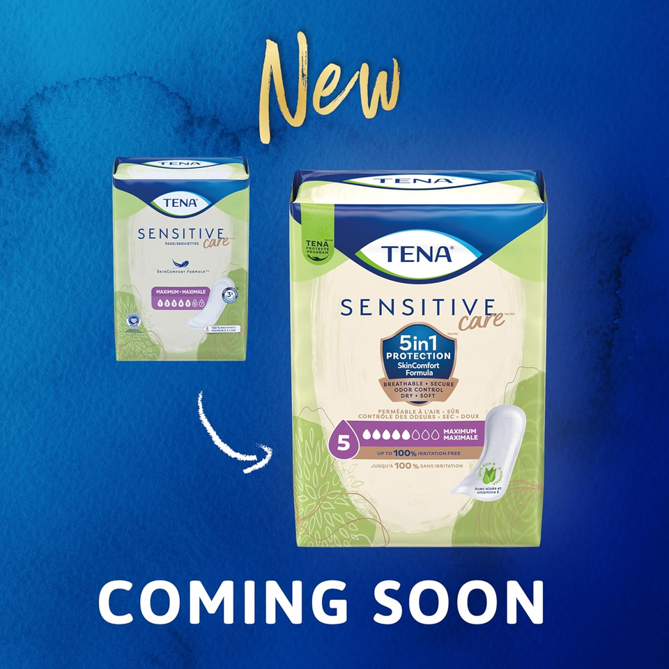TENA Sensitive Care Maximum Absorbency Incontinence/Bladder Control Pad ...