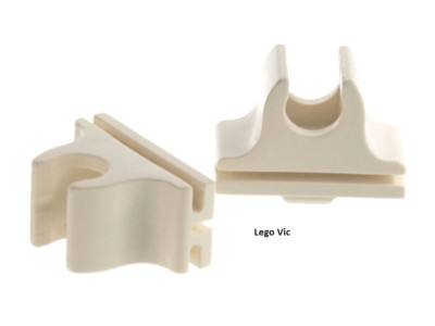Lego x13 Scala Curtain Rod / Wall Clip White du 3242 3270 3124 3119 ...
