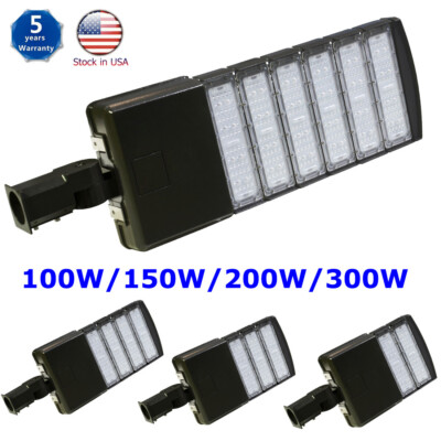 LED Parking Lot Light 100W 150W 200W 300W Led Shoebox Street Pole ...