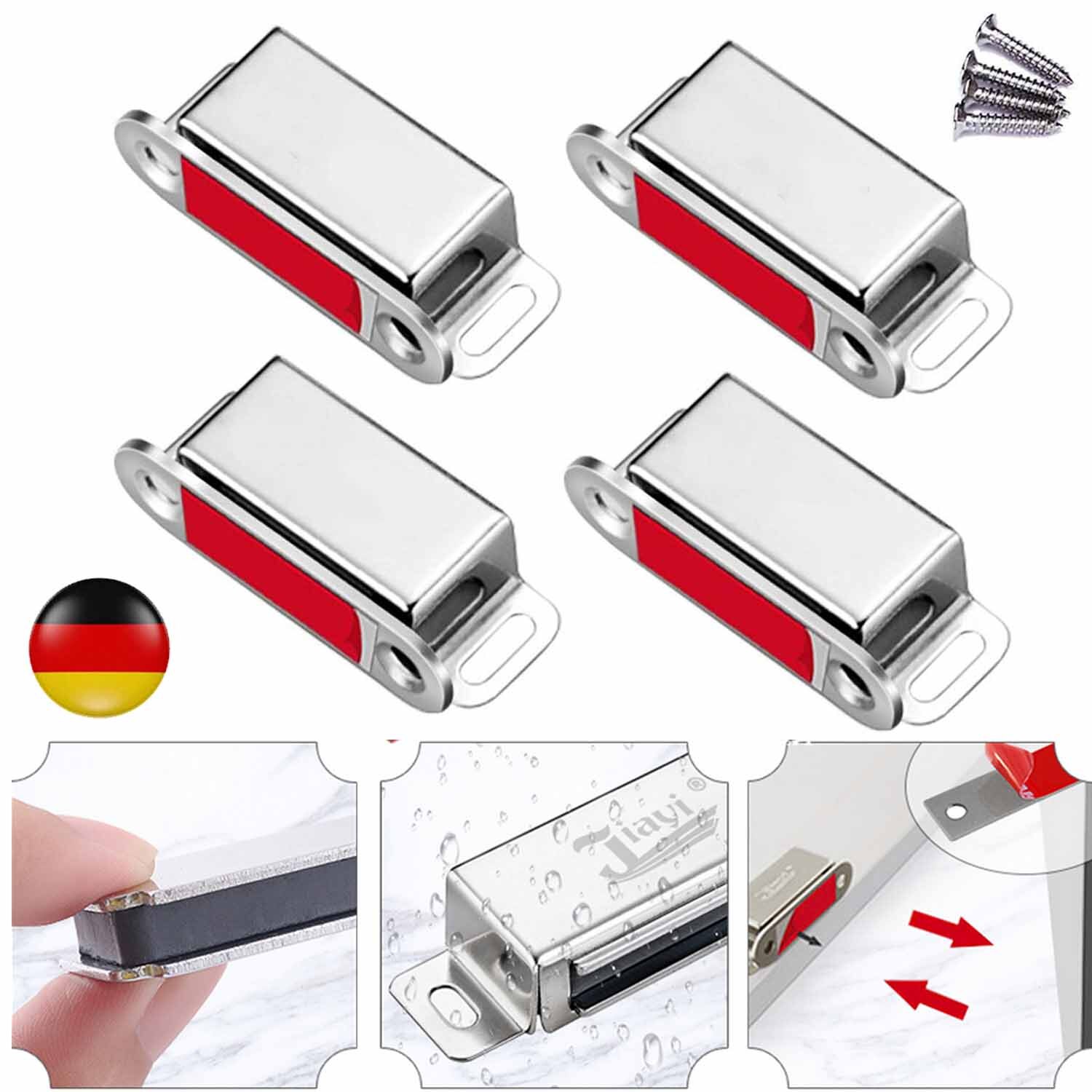 4x Tür Magnet Verschluss Möbel Schrank schnapp Magnet Schnapper Stark ...