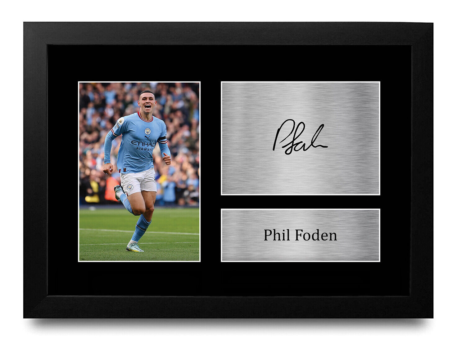 Phil Foden Signed A4 Framed Printed Autograph Manchester Man City Print ...