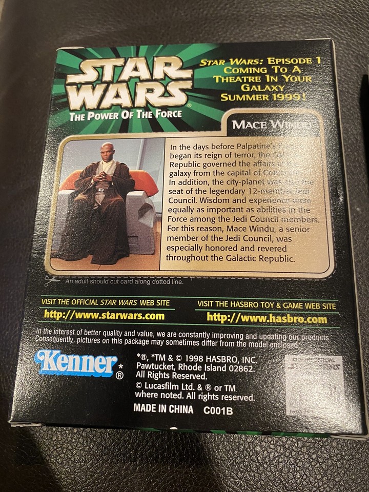 Star Wars POTF2 Mace Windu Kenner Episode 1 Preview New & Sealed MIB ...
