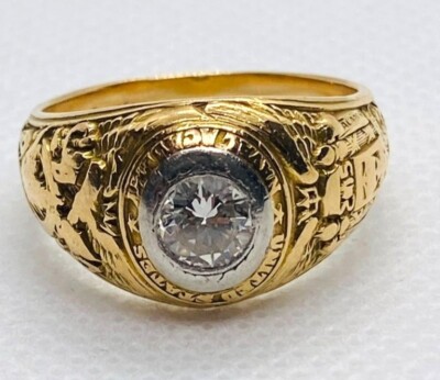 Tiffany & Co 14K Platinum .61CT 1912 Naval Academy Class Ring RARE | eBay