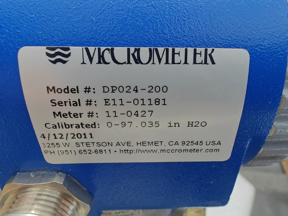 NIB McCrometer V-Cone Flow Meter VSCOC-27 w/ Foxboro IDP10-T22B11F ...