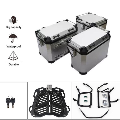 3x Panniers Top Side Case Boxes set for BMW R1200GS ADV 14-18 R1250GS ...