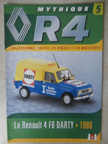FASCICULE MYTHIQUE 4L + POSTER - La Renault 4 F6 DARTY 1986 - Editions ...