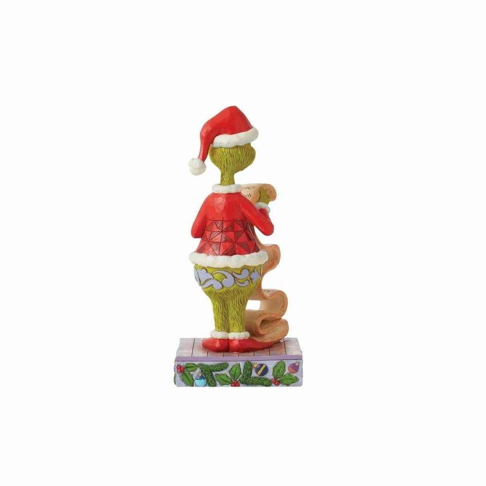 Dr.Seuss Babbo Natale Grinch Holding The Naughty O Bello List Figurina ...