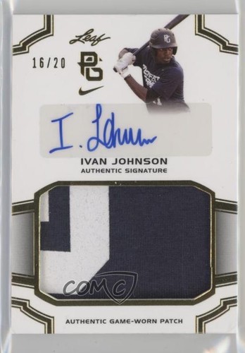 2016 Leaf Perfect Game National Showcase Gold 16/20 Ivan Johnson Patch ...