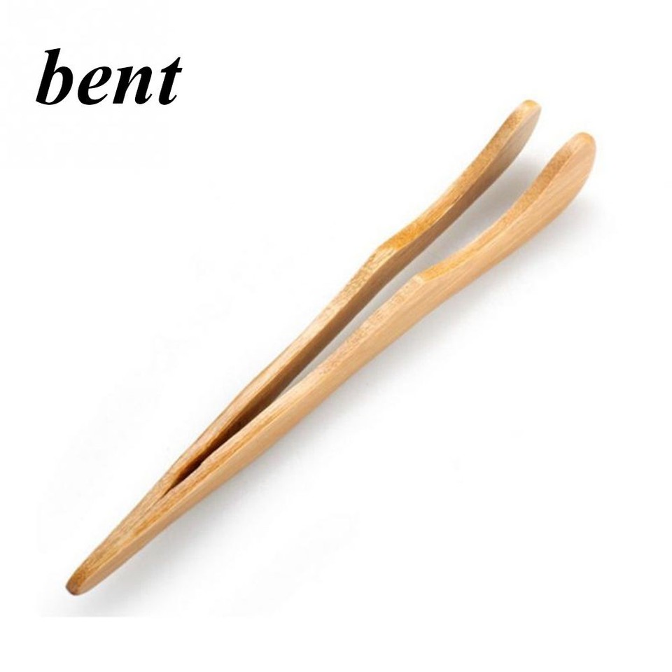 Cooking Utensil Kitchen Tool Tong Tweezer Salad Clip Bamboo Wood Tea ...