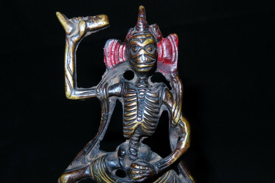 Old Nepal Tibet Bronze Chitipati / Shri Shmashana Adhipati Statue | eBay