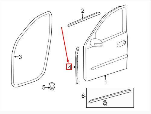 MERCEDES-BENZ GL X164 FRONT LEFT DOOR WEATHERSRIP SEAL A1647201378 NO🇺🇸 ...