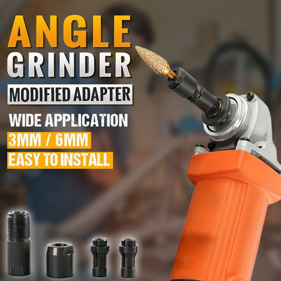 3/6mm Angle Grinder Modified Adapter To Straight Grinder Chuck M10 ...