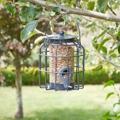 Smaller Wild Bird Feeder Cage Guard Seed Hanging Garden Outdoor Feeding ...