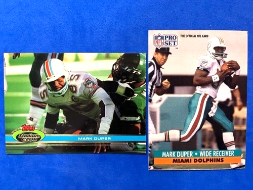NFL - Mark Duper 1991 Topps Stadium Club & 1991 Pro Set Football ...