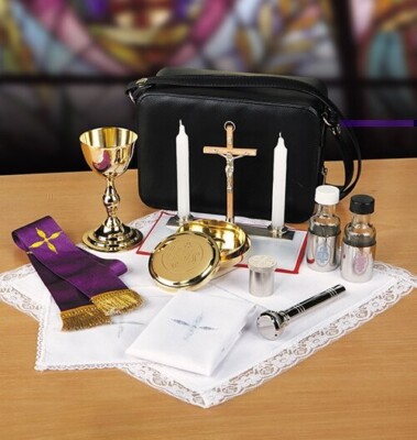 Deluxe Communion Set Sick Call Mass Travel Kit For Church or Sanctuary ...