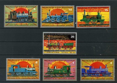 EQUATORIAL GUINEA 1972 LOCOMOTIVES /TRAINS SET OF 7 STAMPS MNH | eBay