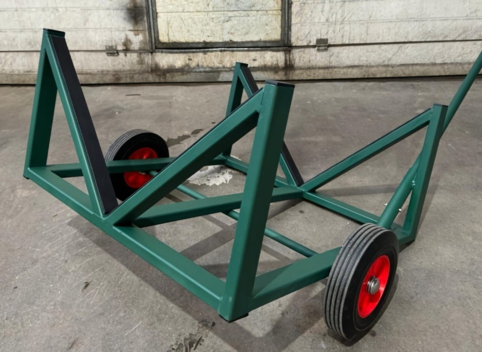 Pipe Bogey, V Barrow, Material Handling, Builders Beam Trolley. Pipe ...
