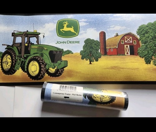 2 Rolls of 5yds JOHN DEERE “Contemporary Tractor” Border Wall Paper ...
