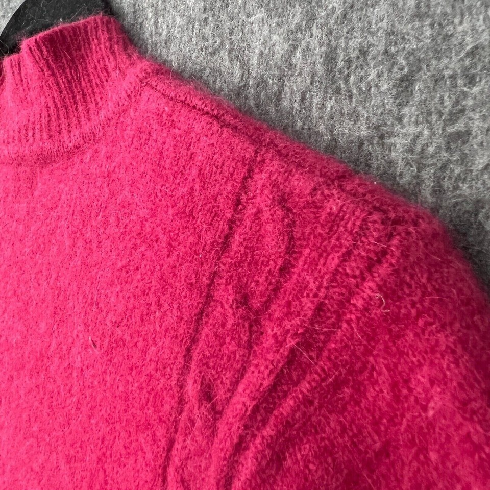 EWM Sweater Womens M 14/16 Pink Angora Rabbit Lambswool Edinburgh ...