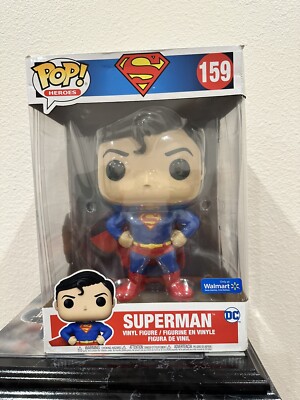 Funko Pop Superman #159 10" Walmart Exclusive Mint Rare Sold Out Mint ...
