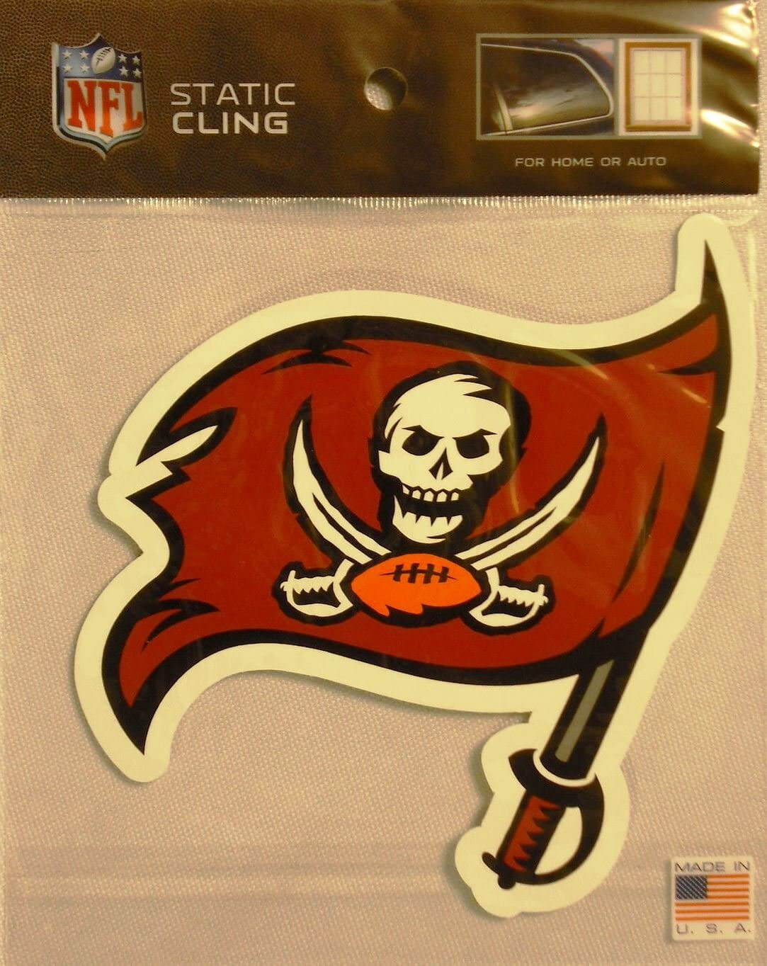 Tampa Bay Buccaneers Retro Logo Die Cut Static Cling Decal Reusable 5x5 ...