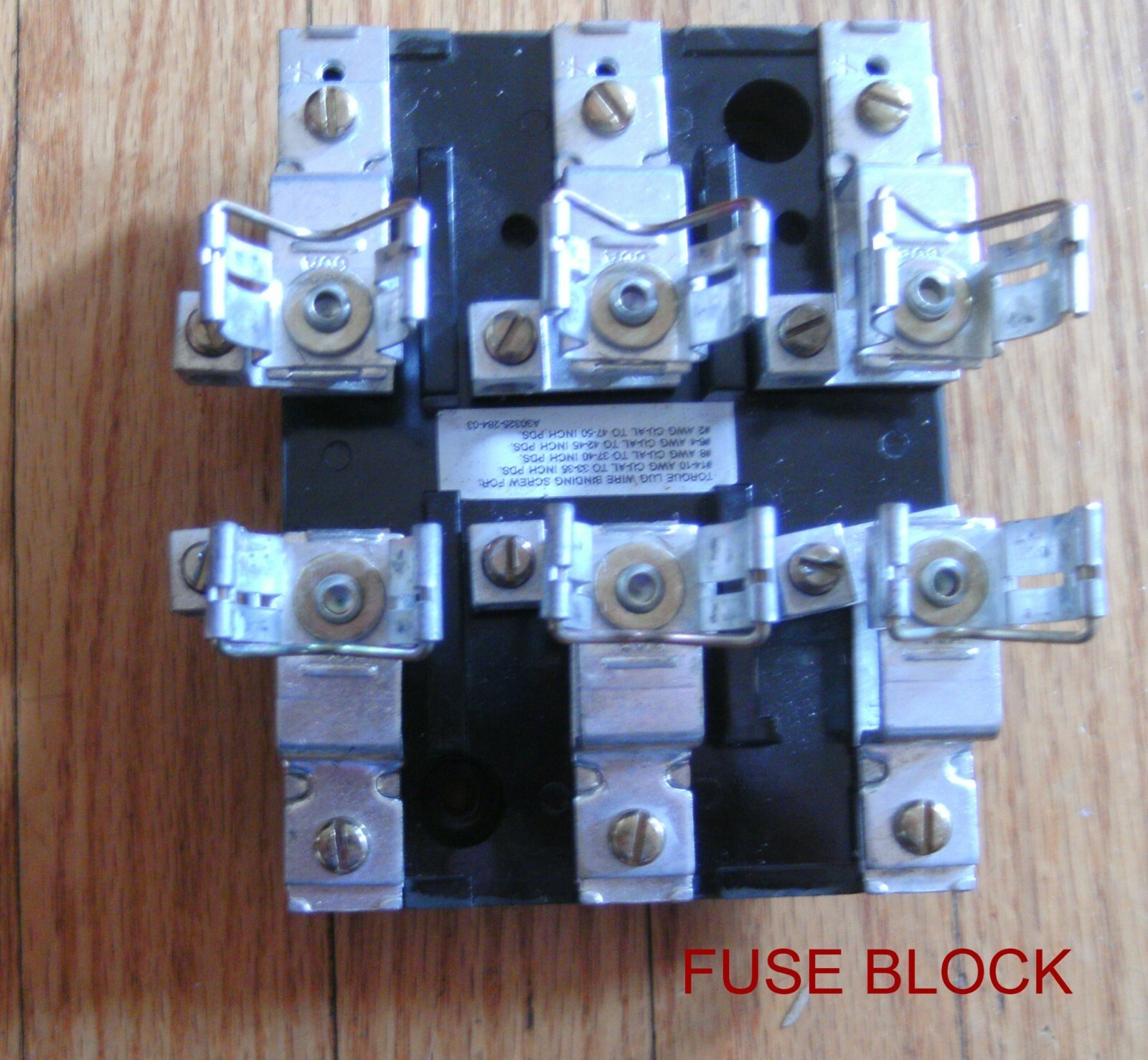 FUSE BLOCK 60 AMP CLASS J FUSE HOLDER 3 POLE 6" X 4 1/2" BASE | eBay