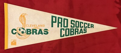 Vintage ASL Cleveland Cobras 29 Inch Pennant Pro Soccer Cobras Snake ...