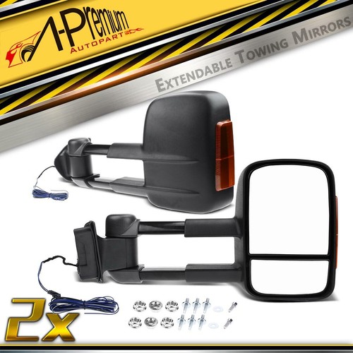 2x Manual Extendable Towing Mirrors for Land Rover Discovery L319 2004 ...