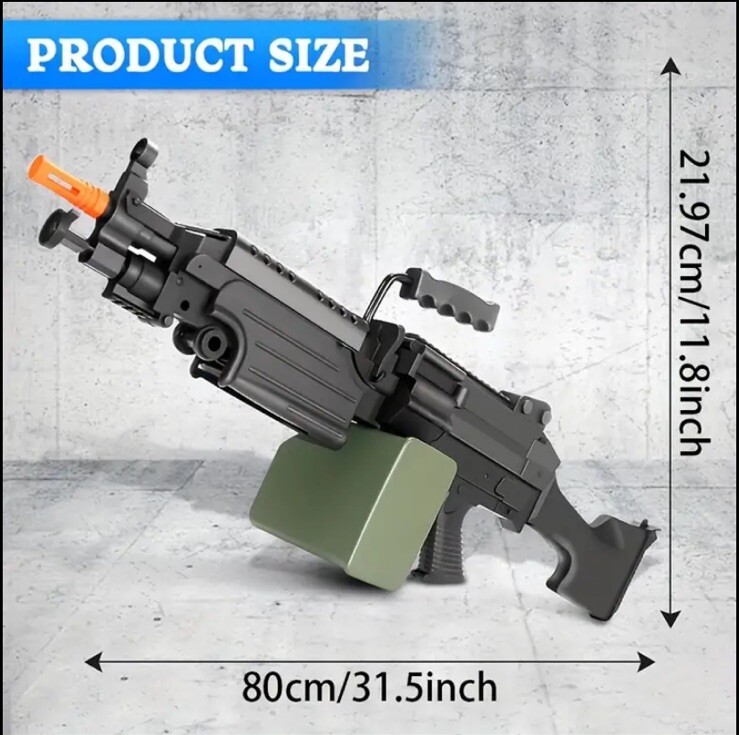 M249 LMG Long Range Gel Blaster With Automatic Shooting W/High Fire ...