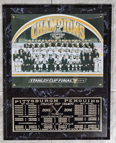 Pittsburgh Penguins 2015-2016 Stanley Cup Champions 12" X 15" Plaque | eBay