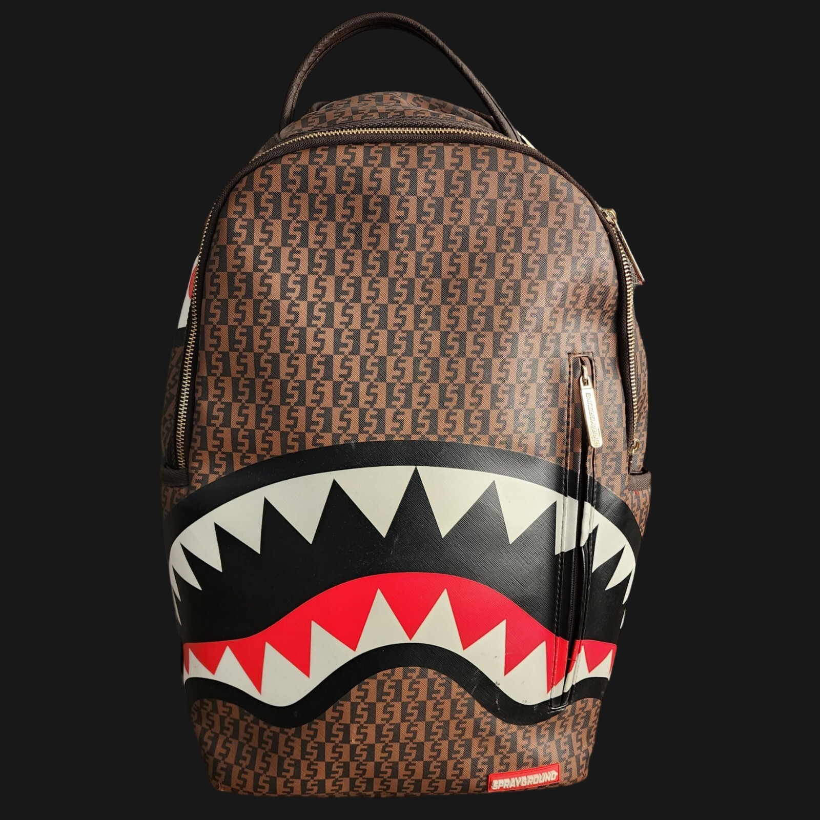 Sprayground Backpack MONEY CHECKERED BACKPACK Brown S… - Gem
