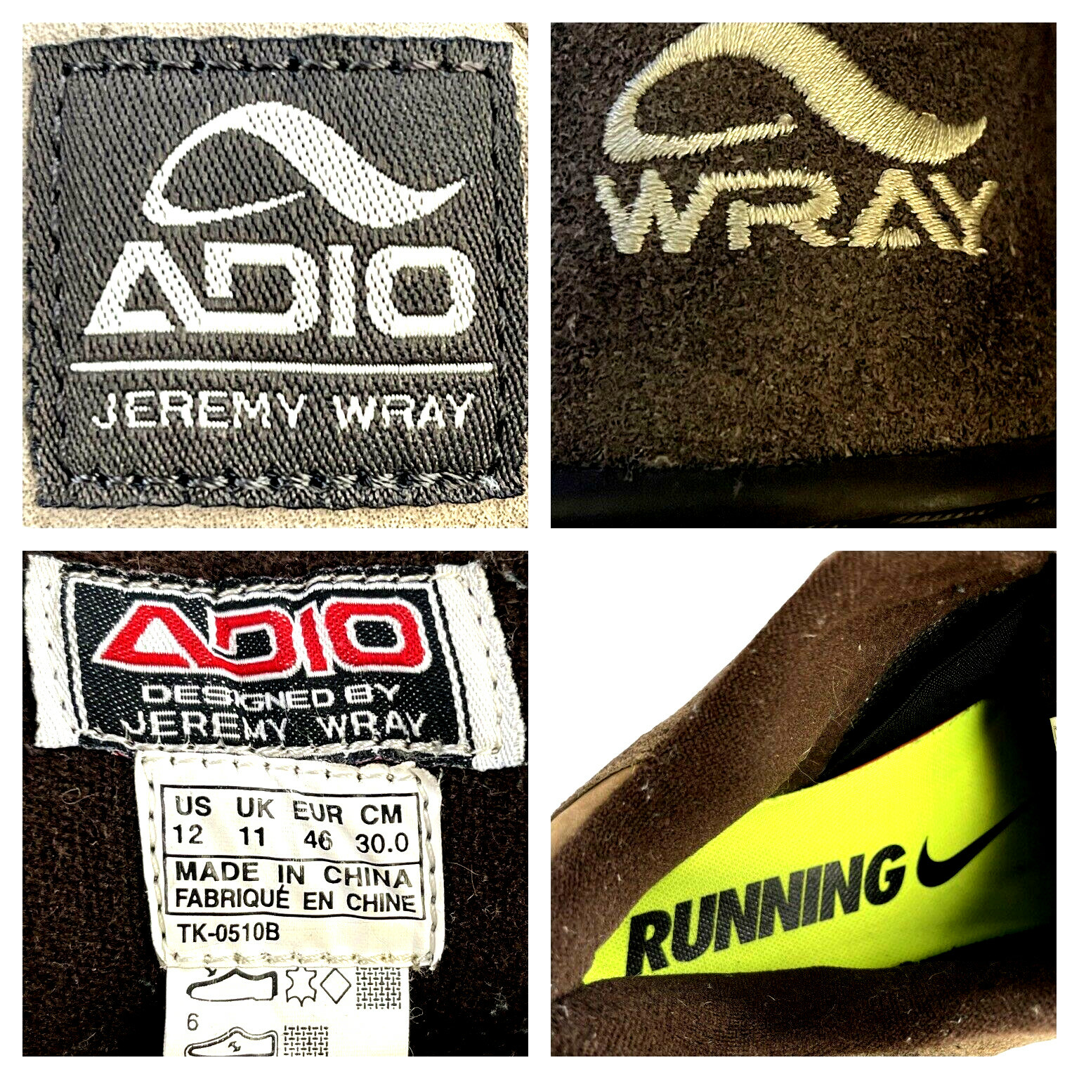 Y2K ADIO Jeremy Wray Skateboard Shoes Mens Sz 12 Brow… - Gem