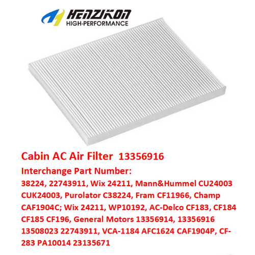 Cabin AC Air Filter for GMC SIERRA 1500 2019-2024 2.7L 3.0L 4.3L 5.3L 6 ...