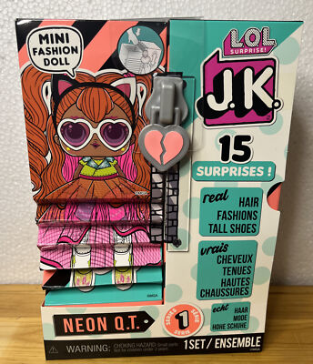 L.O.L. Surprise! Dolls JK Neon Q.T. Mini Fashion Doll With 15 Surprises ...